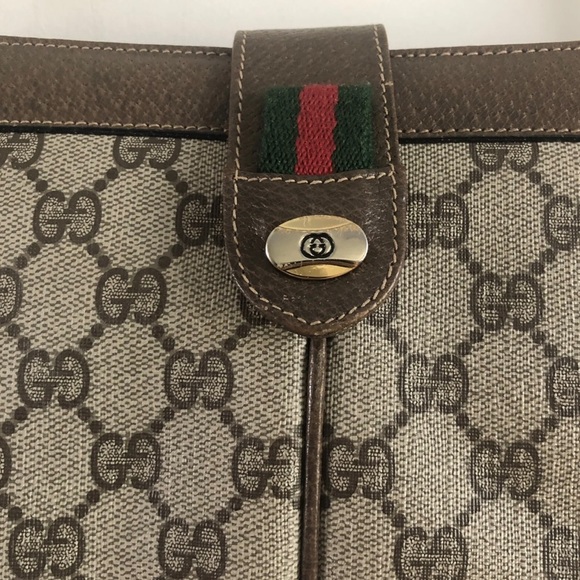 Gucci | Bags | Vintage Gucci Crossbody Handbag Purse Gg Supreme Canvas Leather Authentic | Poshmark